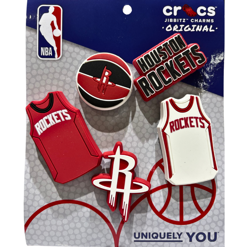 CROCS Jibbitz NBA Houston Rockets 5 Pack – Zilba Footwear