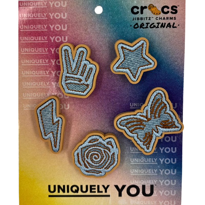 CROCS Jibbitz Denim Patch 5 Pack – Zilba Footwear